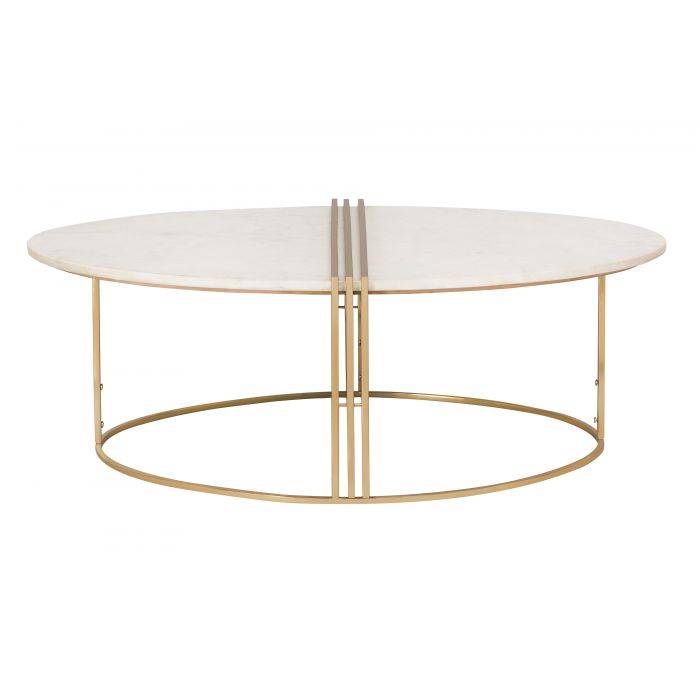 Caleb Oval White Marble Cocktail Table – unopunto62